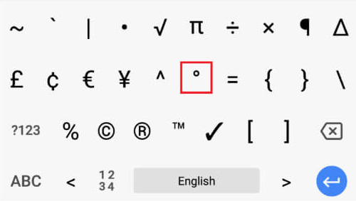 How to Type Degree Symbol ° on Different Devices
